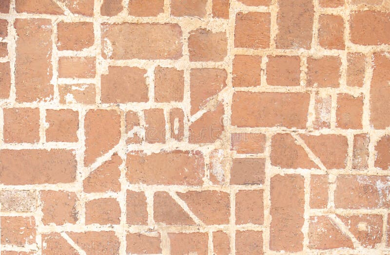 The Background or Texture of the Corridor is Made of Orange Bricks ...