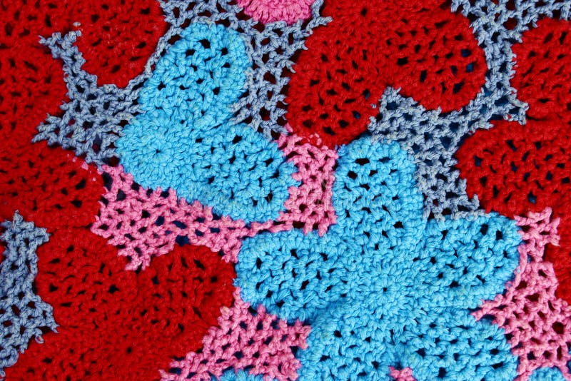 Background, Texture and Crocheted Colored Colors Stock Photo - Image of ...