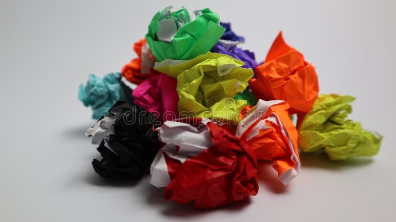 Background and Texture of Crumpled Colored Paper. Stock Image - Image ...
