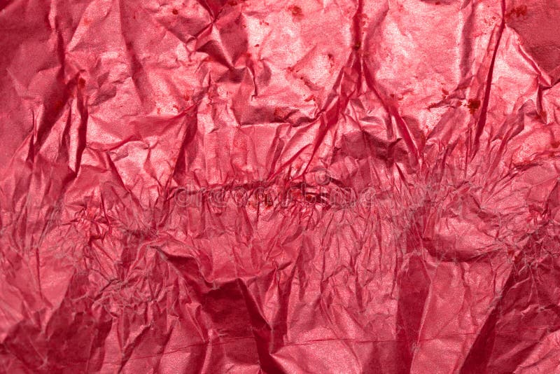 Crumpled red old paper stock photo. Image of decorative - 187705004
