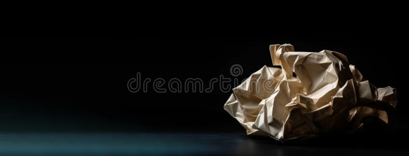 Background Texture of Crumpled Yellowed Vintage Paper. Header Banner ...