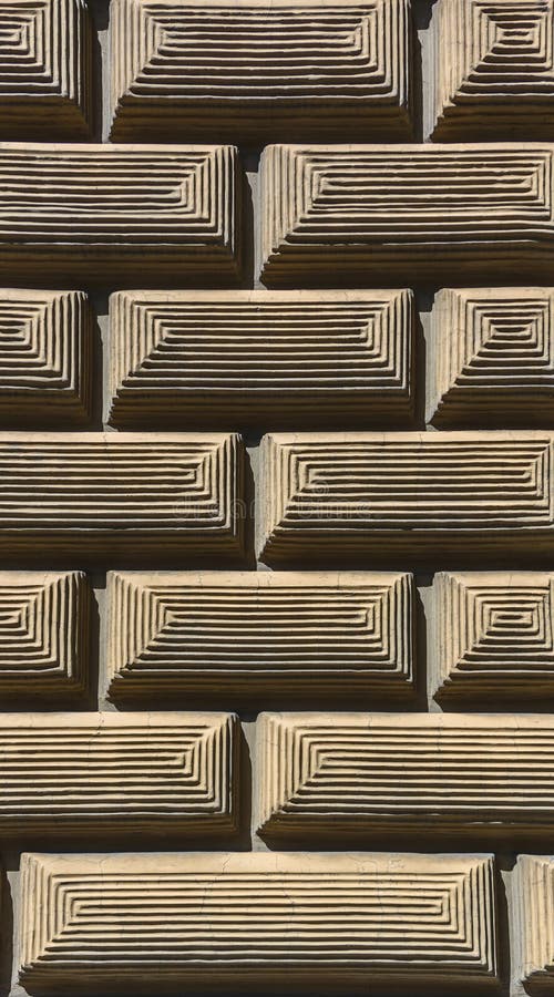 Background, Texture, Design. Close-up of a Brick Wall. Figured Plaster ...