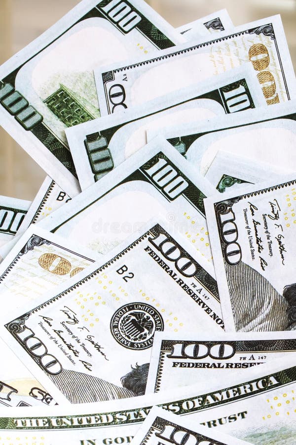 Background or Texture of Dollar Bills Close Up Stock Image - Image of ...