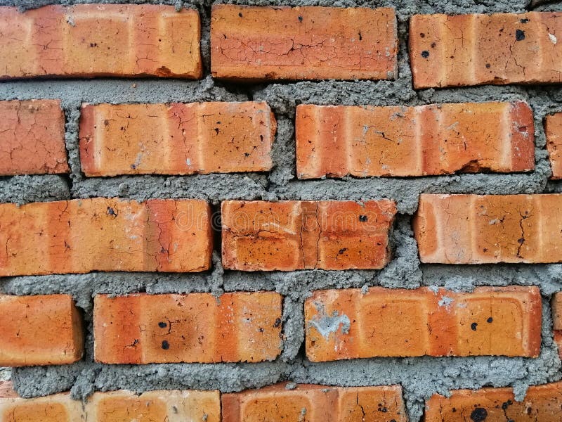 Background Texture of Dried Clay Bricks Wall. Stock Photo - Image of ...