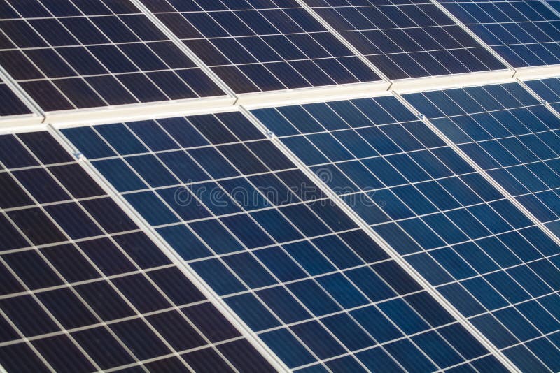 Background or Texture of Electro Plates, Solar Panels Installed on the ...