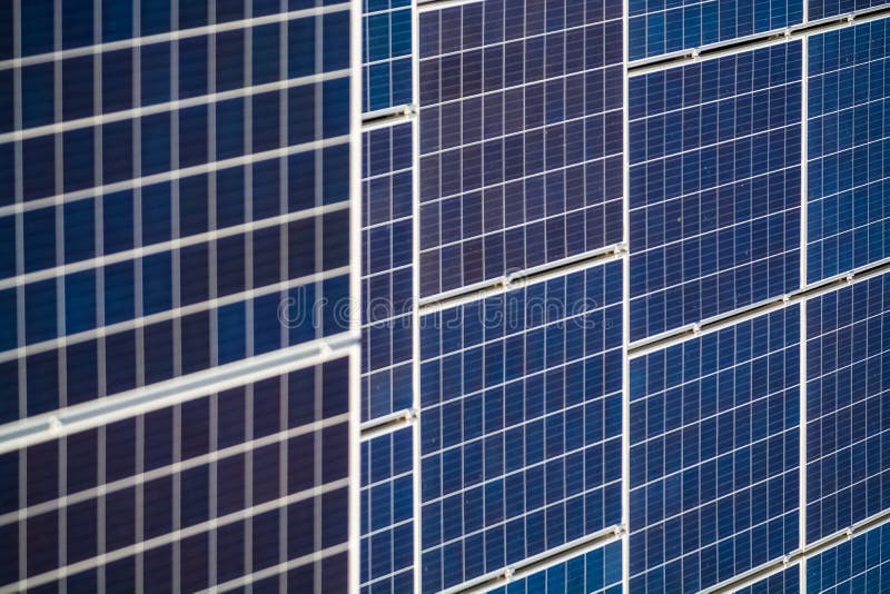 Background or Texture of Electro Plates, Solar Panels Installed on the ...