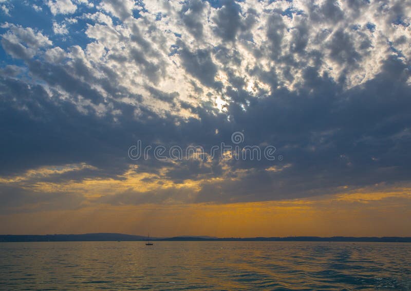 Background Texture of an Evening Sky in Southern Germany Stock Image ...