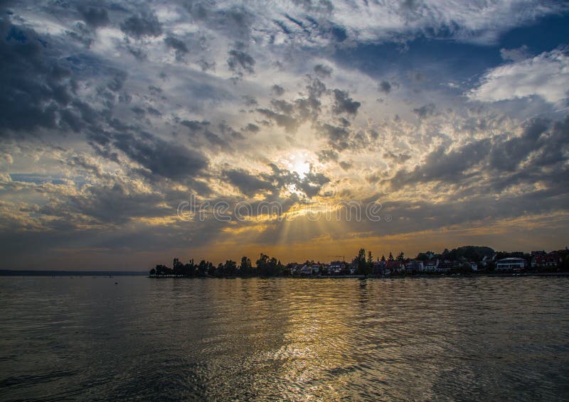 Background Texture of an Evening Sky in Southern Germany Stock Image ...