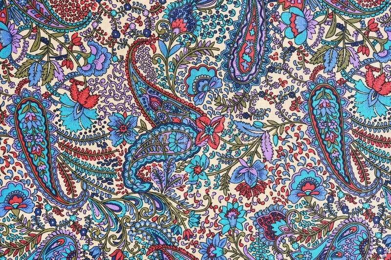 Fabric with floral batik. stock photo. Image of decor - 56424058