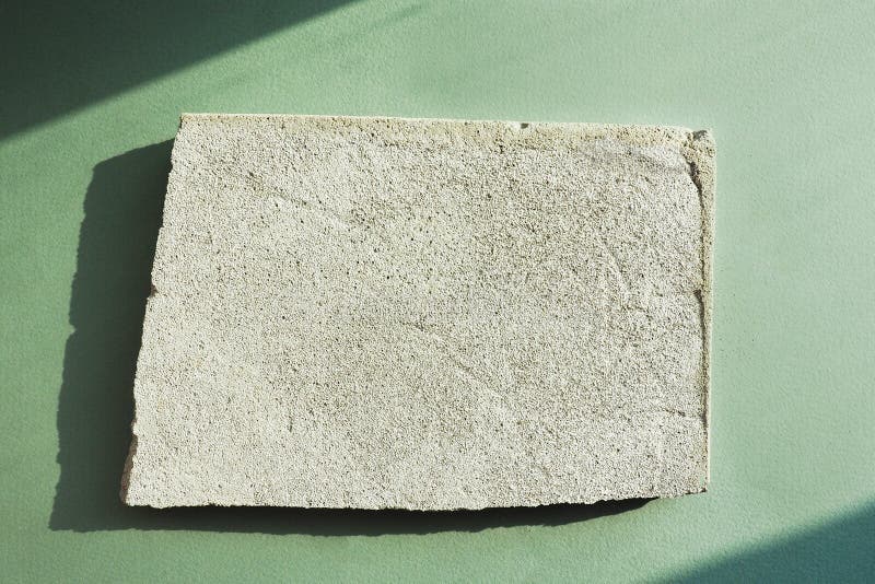 Background and Texture Flat Concrete Slab on Green Paper Backdrop ...
