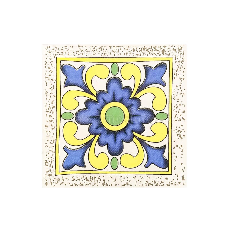 Background and Texture Flower Pattern on Ceramic Tile Stock Image ...