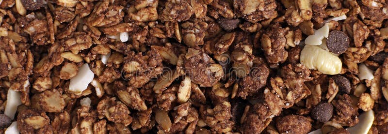 Background, Texture of Granola with Oatmeal with Nuts and Fruits ...