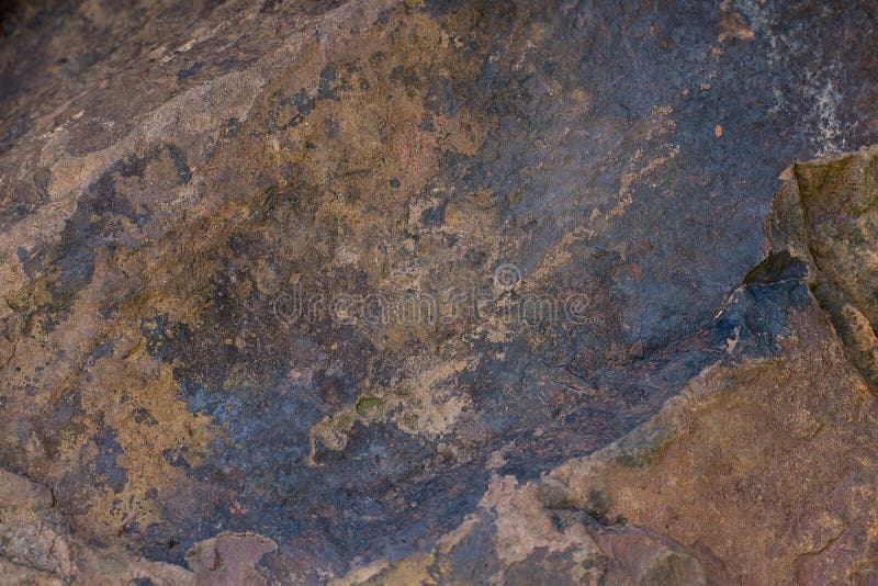 Ribbed Stone Wall Water Texture Stock Image - Image of material, rough ...