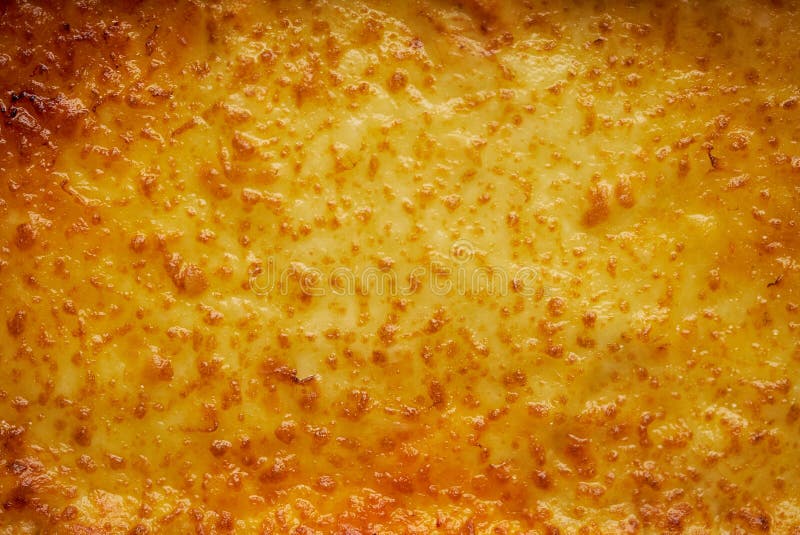 Background Texture of Melted Mozzarella Cheese on a Lasagne or Pizza ...