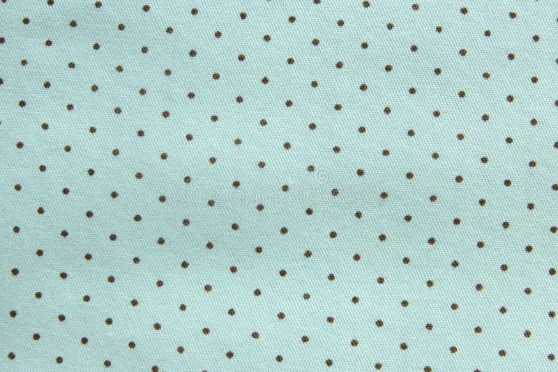 Background and Texture of Mint Cotton Fabric with Brown Polka Dots ...