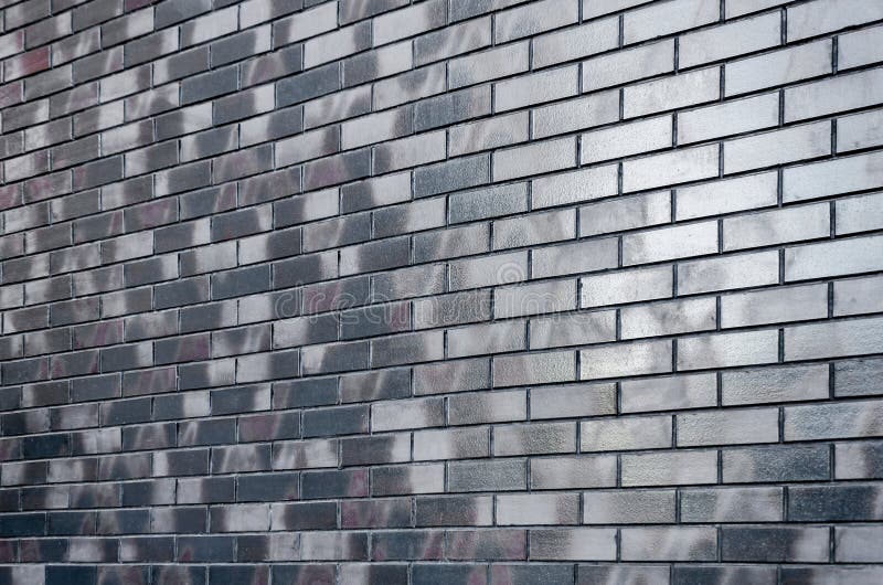 Background, Texture Modern Decorative Finishing of Gray Brick Wall ...