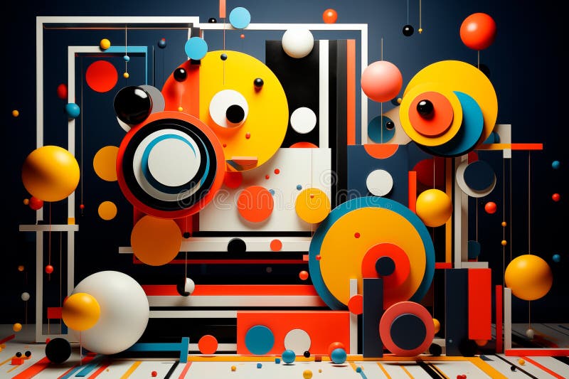 Background and Texture of Multi Colored 3D Geometric Figures Stock ...