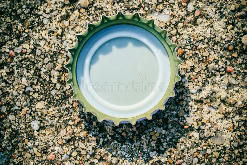 Background Texture of Nature Rock and Bottle Cap. Stock Photo - Image ...