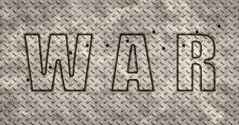 Background Texture in Non-slip Iron Sheet with Embossed War Writing and ...