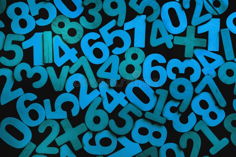 Seamless Pattern with Numbers Stock Image - Image of figure, amount ...