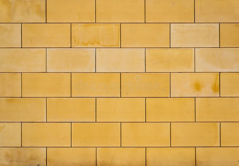 Background Texture of Ocher-colored Bricks from Larger Straight Blocks ...
