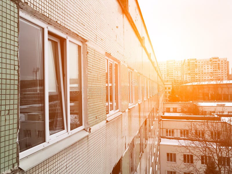 Background Texture, Old Facade of Building with Sunlight Effect. Stock ...