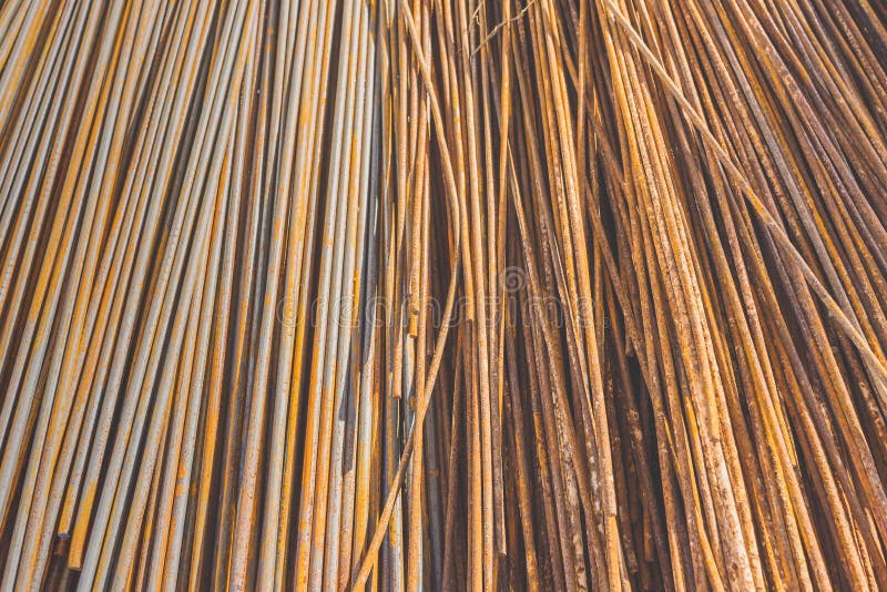 Background Texture of Old Rusty Steel Bars Construction Materials Stock ...