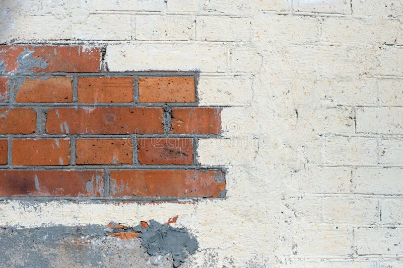 Background Texture of a Old White Brick Wall Stock Photo - Image of ...