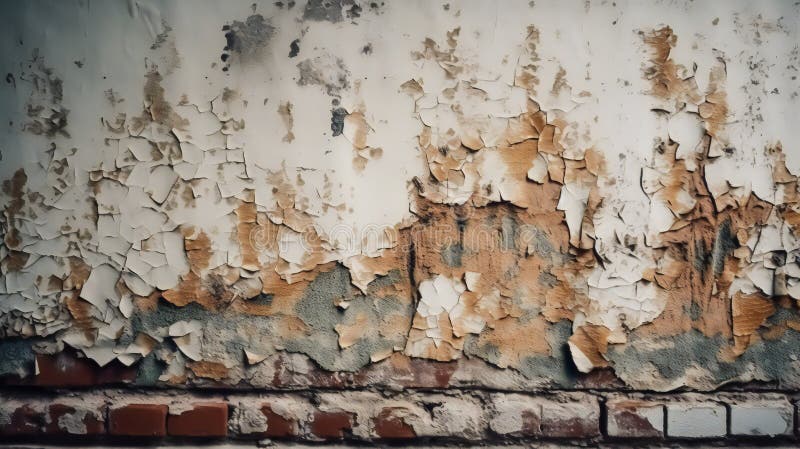Background, Texture of Old White Wall. a Worn Brick Wall Stock ...