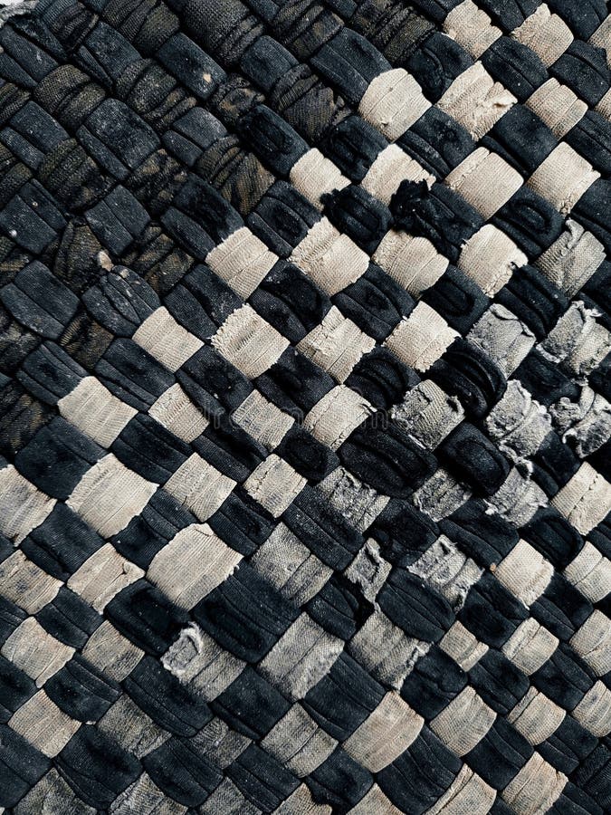 The Background Texture and Pattern of the Floor Mat are Made from White ...