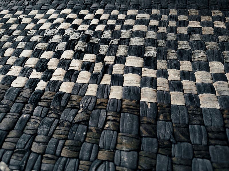 The Background Texture and Pattern of the Floor Mat are Made from White ...