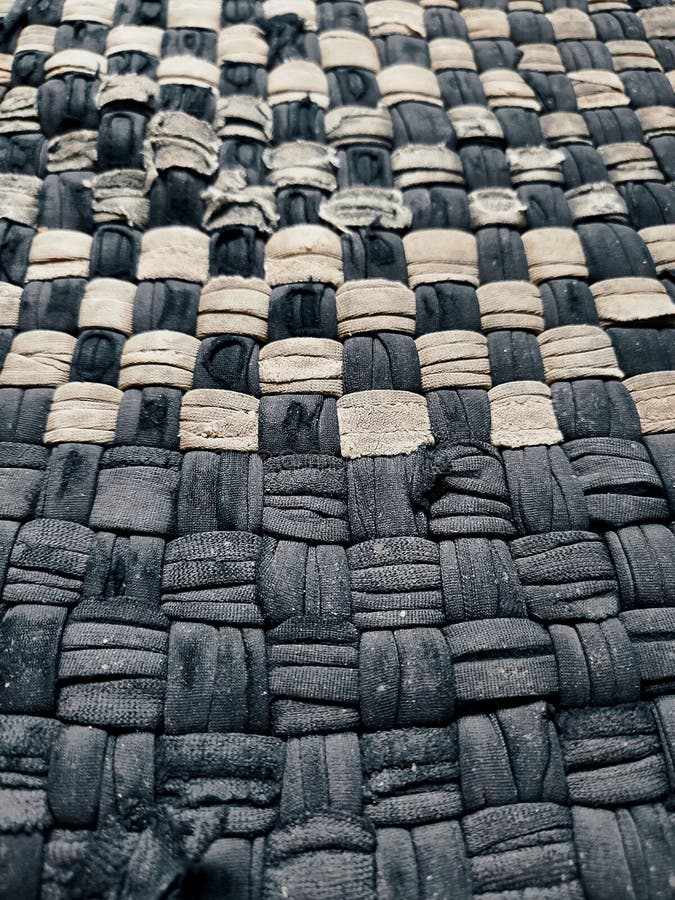 The Background Texture and Pattern of the Floor Mat are Made from White ...