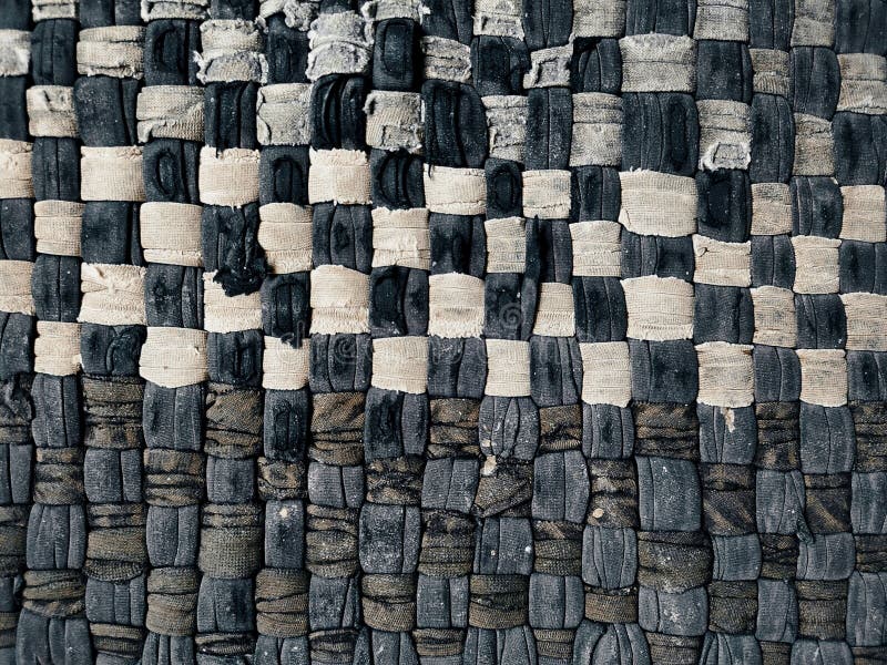 The Background Texture and Pattern of the Floor Mat are Made from White ...