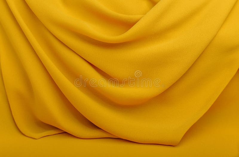 Background, Texture, Pattern Wavy Yellow Silk Fabric Stock Photo ...