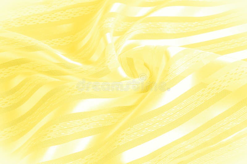 Background Texture, Pattern. Yellow Silk Fabric with a Light Stripe ...