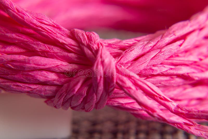 Background Texture of Pink Rope with Knot. Concept and Design Stock ...