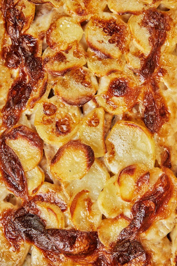 Background Texture Potatoes with Mushrooms of Special Shape after ...