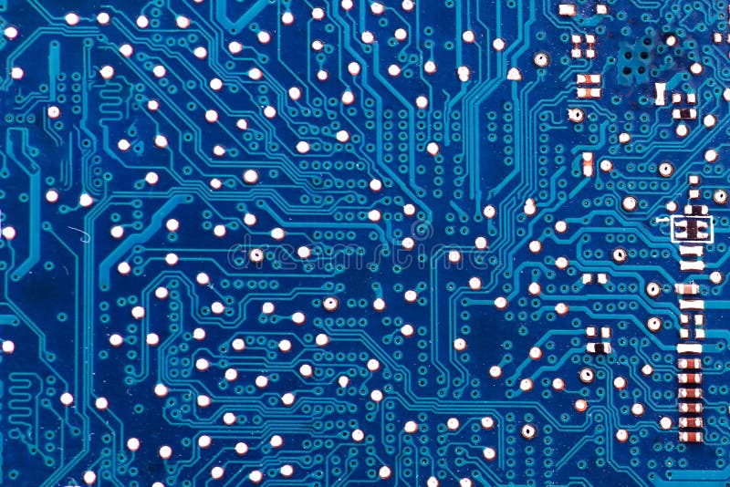 Closeup Integrated Semiconductor Microchip And Microprocessor On Board ...