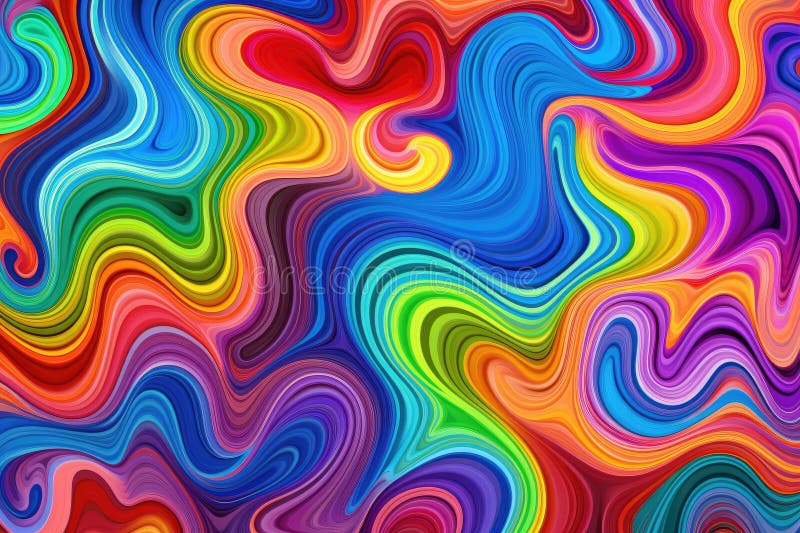 Background Texture of Psychedelic Wavy Swirls - AI Generated Stock ...