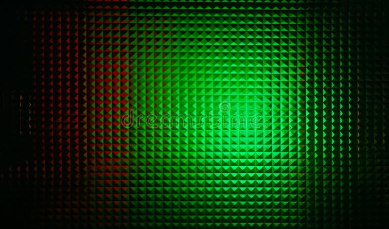 Background Texture of Red and Green Light on Glass Window with Square ...