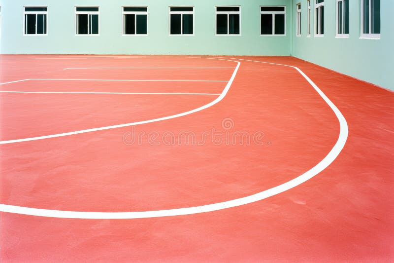 A Background and Texture of a Red Running Track, Illustrating the Sport ...
