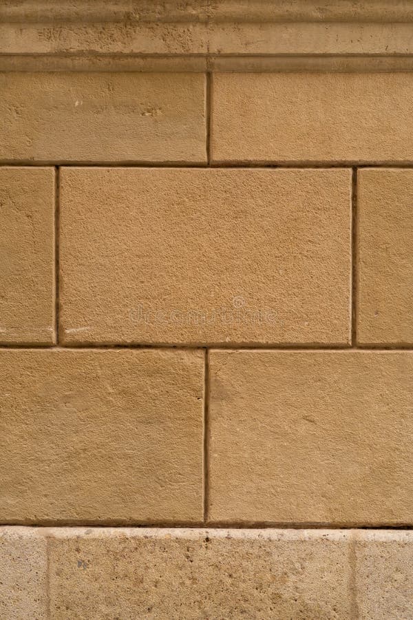 Background Texture of Restored Old Wall, Orange Rectangular Blocks ...