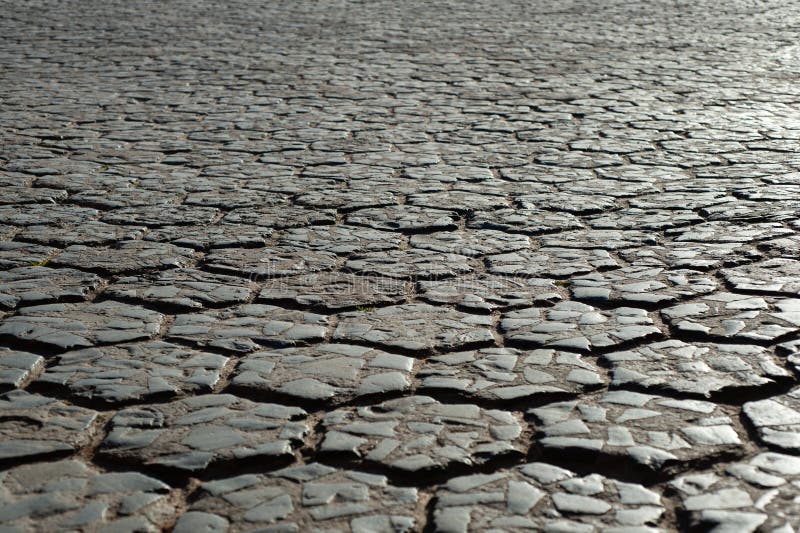 Background Texture Road from Old Stones Leaves in Perspective Stock ...