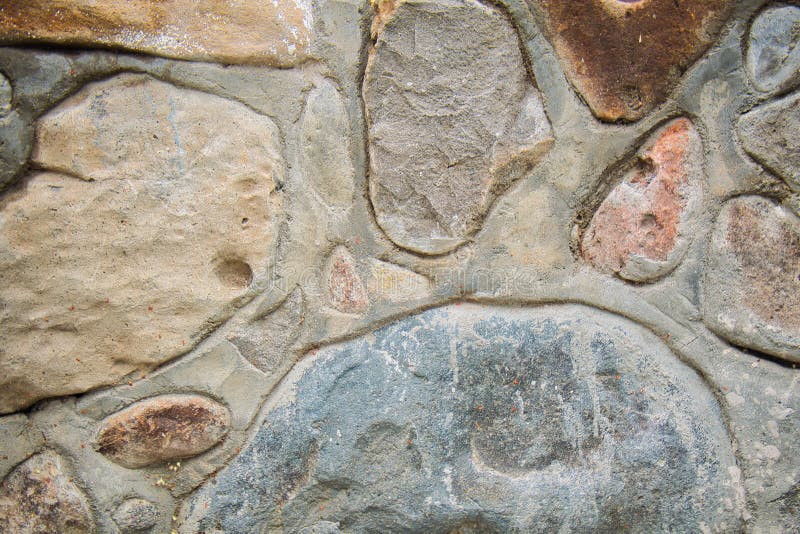 Background of Texture of Rocks Bonded with Concrete Stock Photo - Image ...