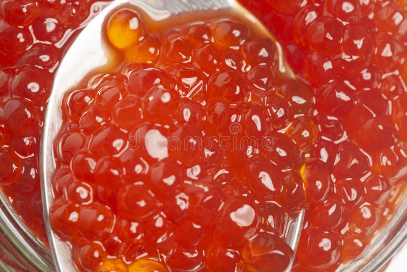 Background Texture of Salmon Fish Red Caviar. Stock Image - Image of ...