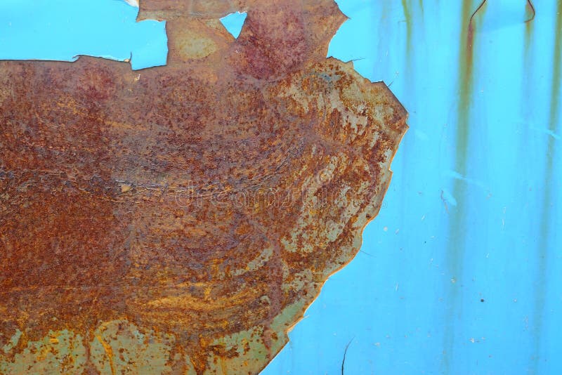 Close Up an Old Rusty Skin Surface of a Blue Car Stock Photo - Image of ...
