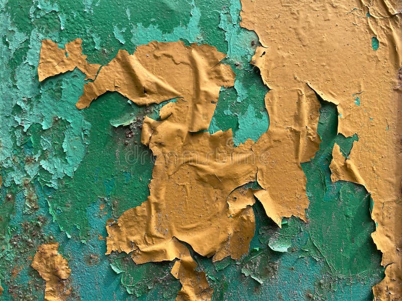 Background Texture of Scratched Rusted Steel with Peeling Paint Stock ...