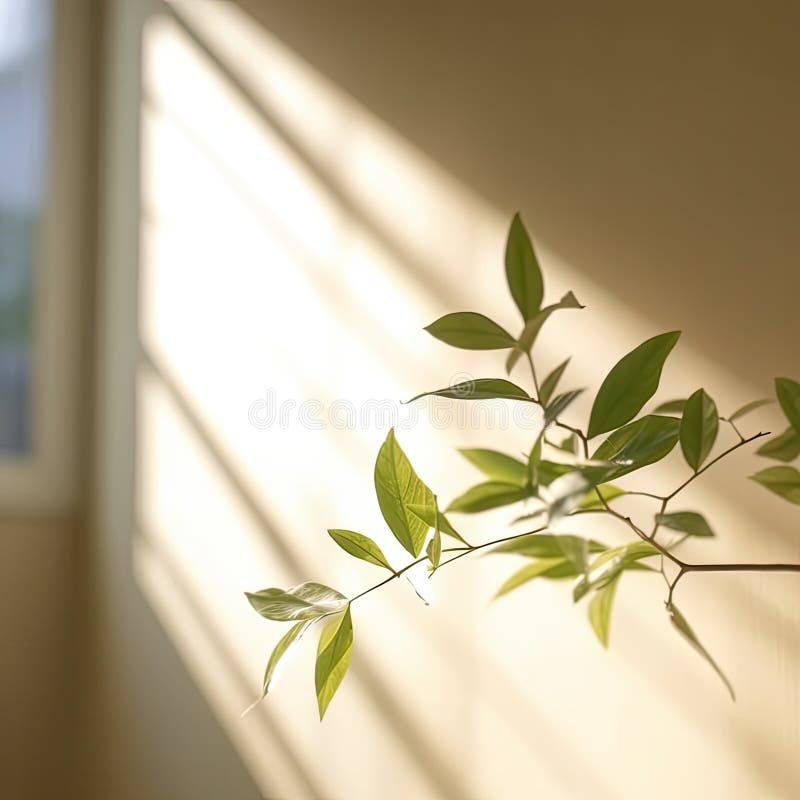 Background Texture,Shadow of Tree and Green Tree Branches on a Concrete ...