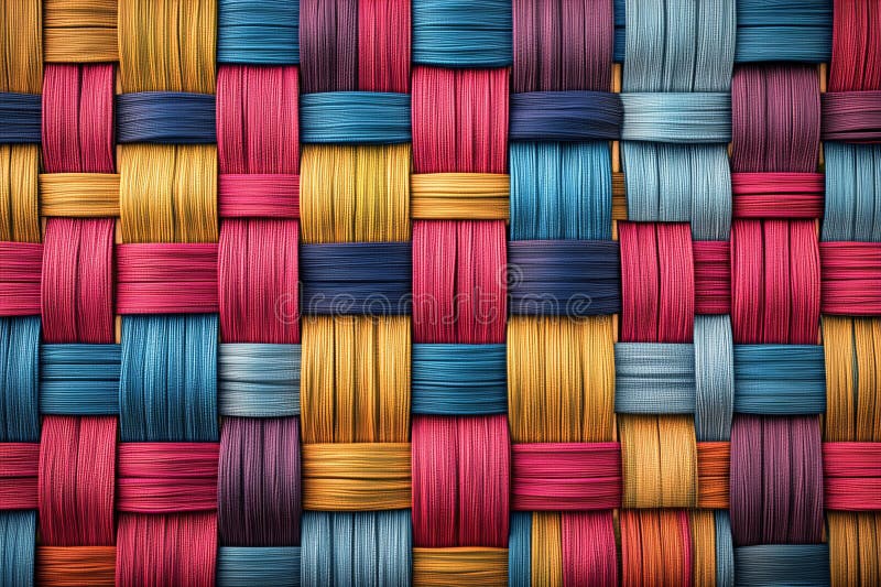 The Background Texture Showcases a Geometric Weaving Pattern with ...