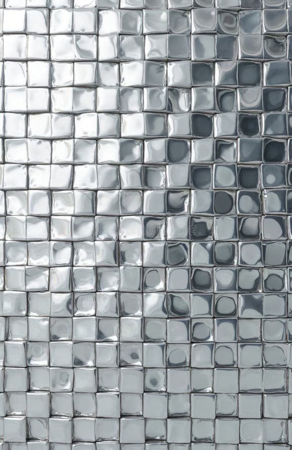 Background Texture of Silver Disco Ball Seamless Pattern. Reflective ...